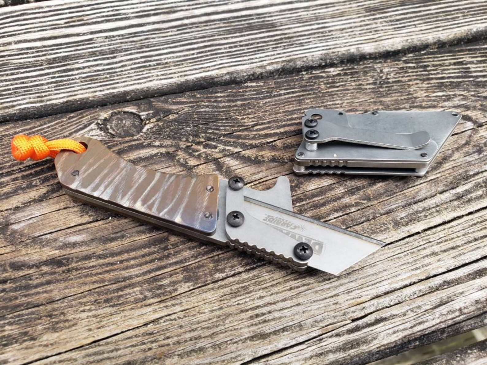 Small Curve Striped Utility Knife Fixed Blade Razor Unique - Etsy