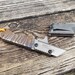 Small Curve Striped Utility Knife Fixed Blade Razor Unique Custom ...