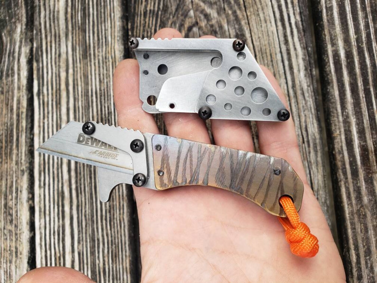 Small Curve Striped Utility Knife Fixed Blade Razor Unique - Etsy