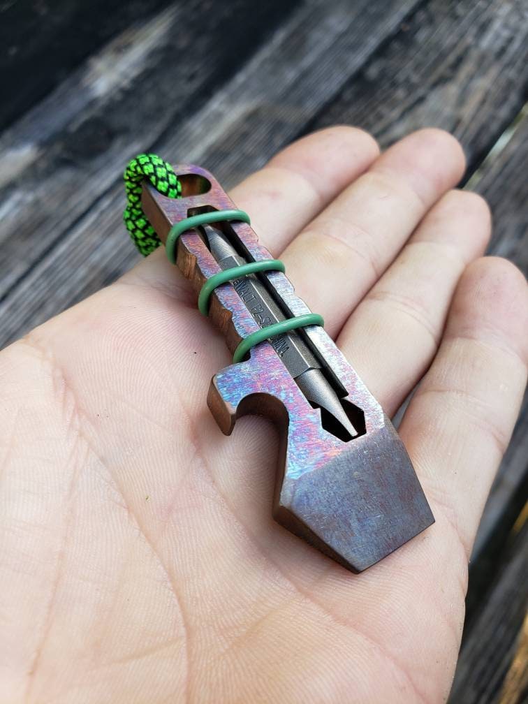 Mini Pry Bar Bottle Opener Keychain Stainless Steel EDC Every | Etsy
