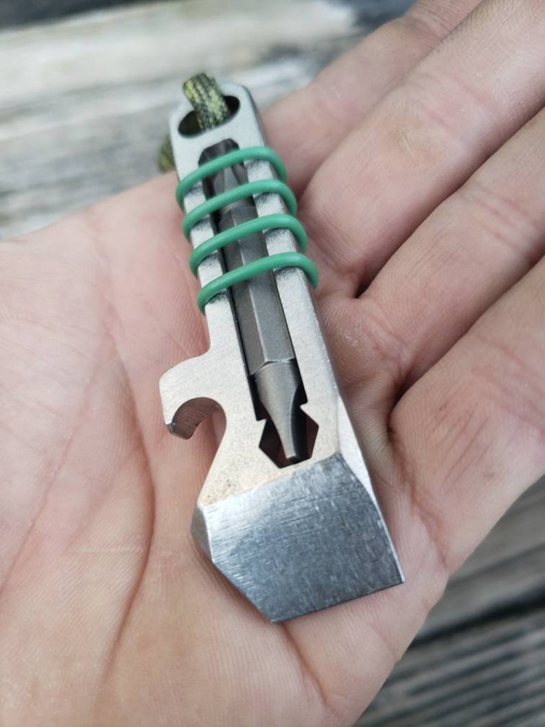 Mini Pry Bar Bottle Opener Keychain Stainless Steel EDC | Etsy