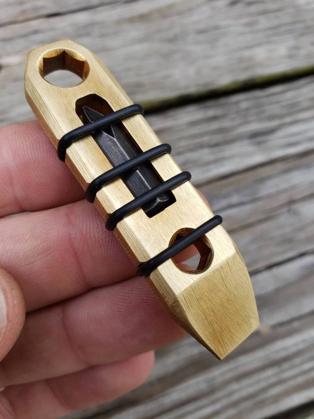 Brass Micro Keychain Pry Bar EDC Pocket Clip Tool Every Day - Etsy Denmark