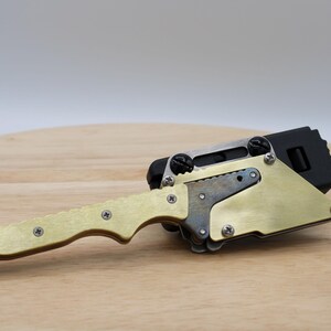 TD Tools Slim Fixed Utility Knife Brass Flamed - Etsy