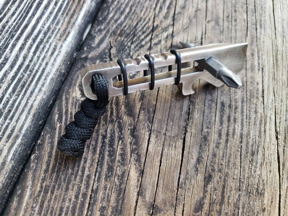 Mini Pry Bar Bottle Opener Keychain Stainless Steel EDC Every | Etsy