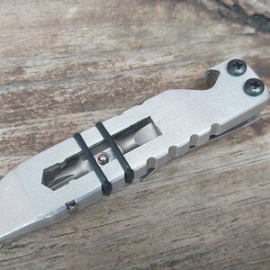 Mini Double Pry Bar Multitool Stainless Steel EDC Pocket Clip Tool ...