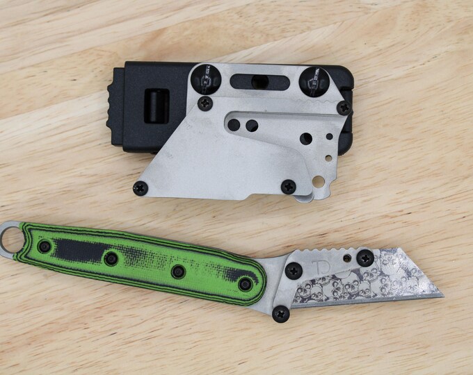 TD Tools Pikal Style Angled Craft Utility Knife Zombie Green Black G10 ...