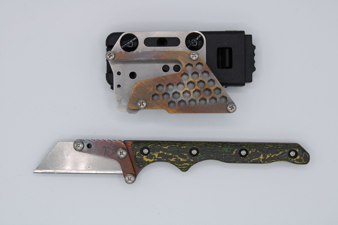 TD Tools Slim Fixed Utility Knife Fat Carbon Toxic Storm - Etsy
