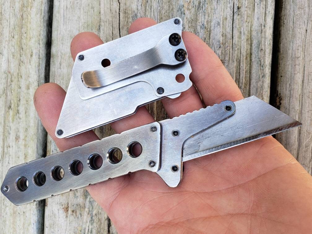 Utility Knife Fixed Blade Razor Unique Custom Stainless Steel | Etsy