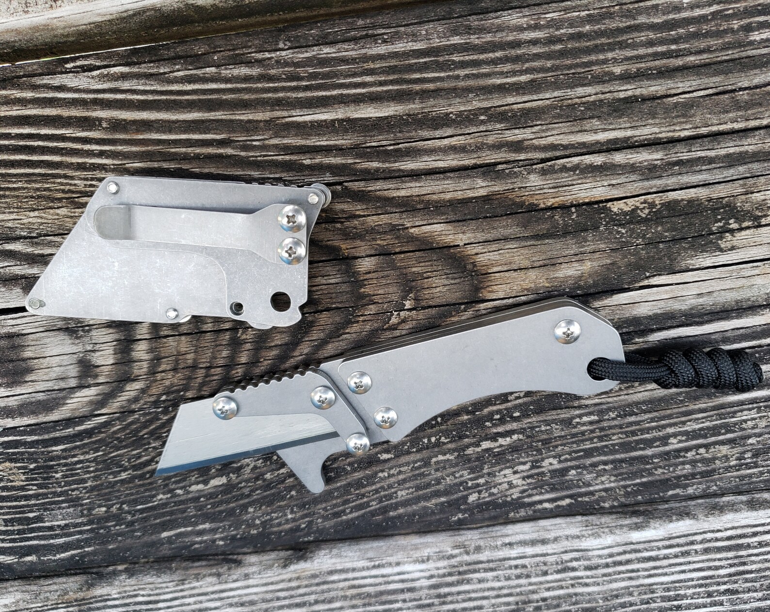 Utility Knife Fixed Blade Razor Unique Custom Stainless Steel - Etsy