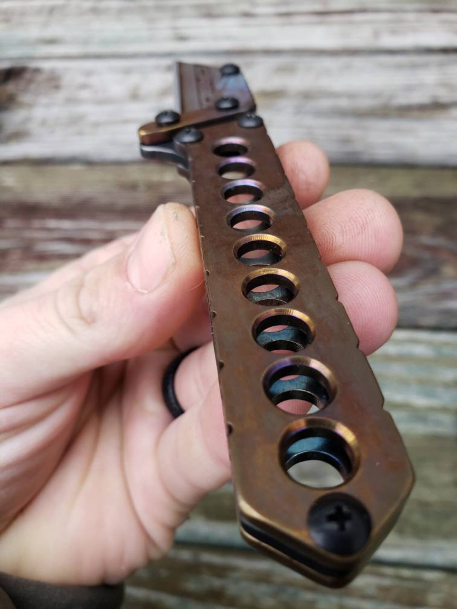Utility Knife Black Oxide Fixed Blade Razor Unique Custom Stainless ...