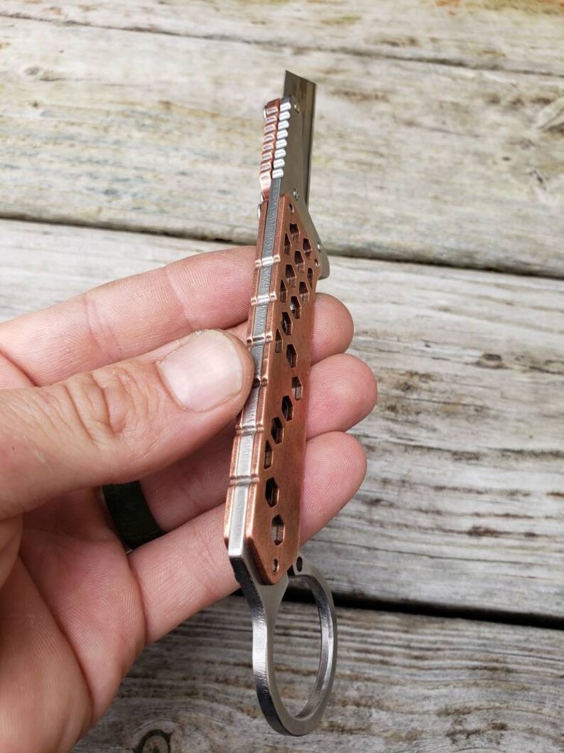 Hexed Karambit Copper Scales Utility Knife Fixed Blade Razor - Etsy