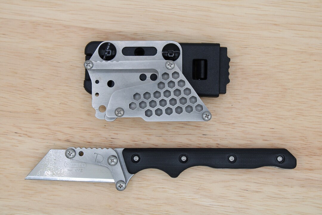 TD Tools Slim Fixed Utility Knife Black G10 Polished - Etsy