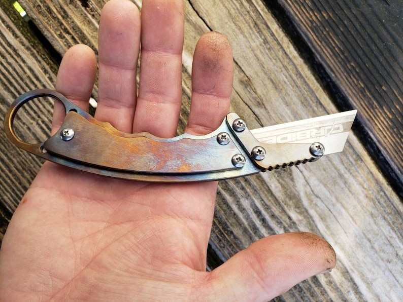 Karambit Utility Knife Fixed Blade Razor Unique Custom - Etsy
