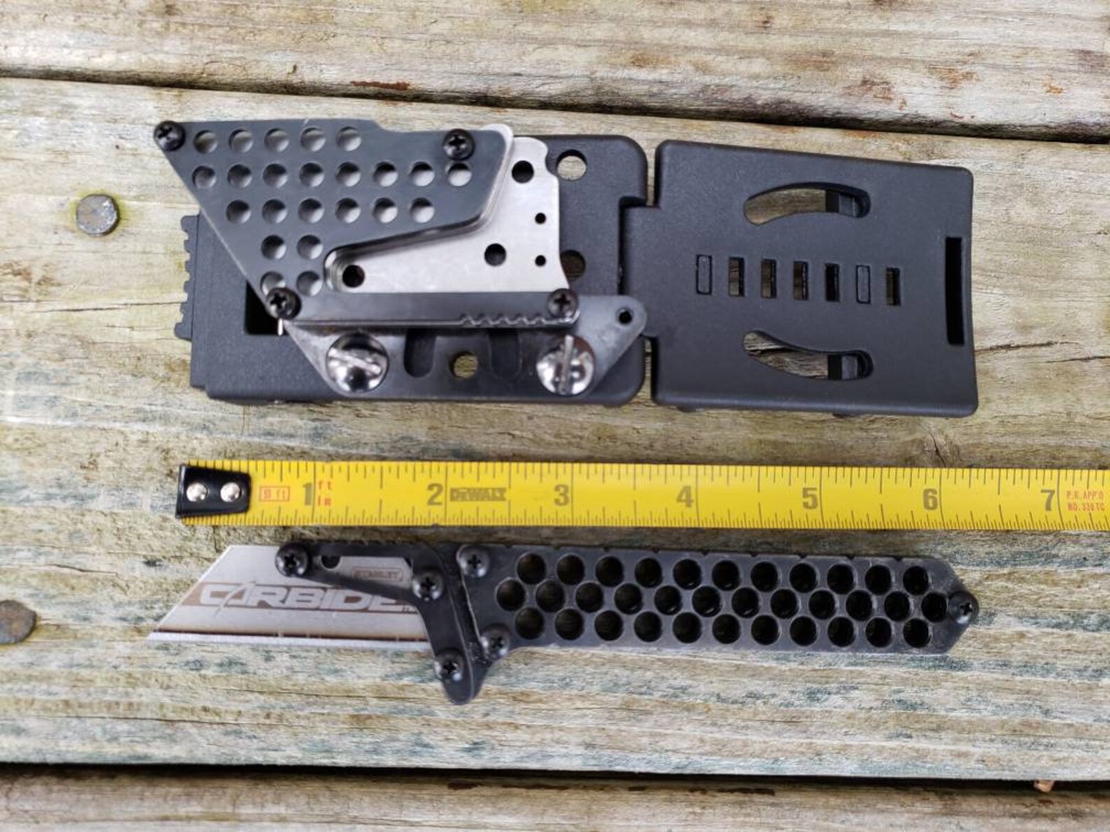 Utility Knife Fixed Blade Razor Unique Custom Black Oxide - Etsy