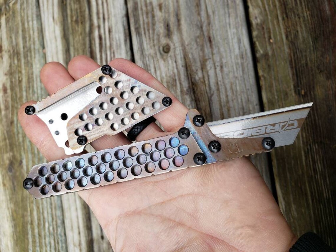 Utility Knife Fixed Blade Razor Unique Custom Stainless Steel - Etsy