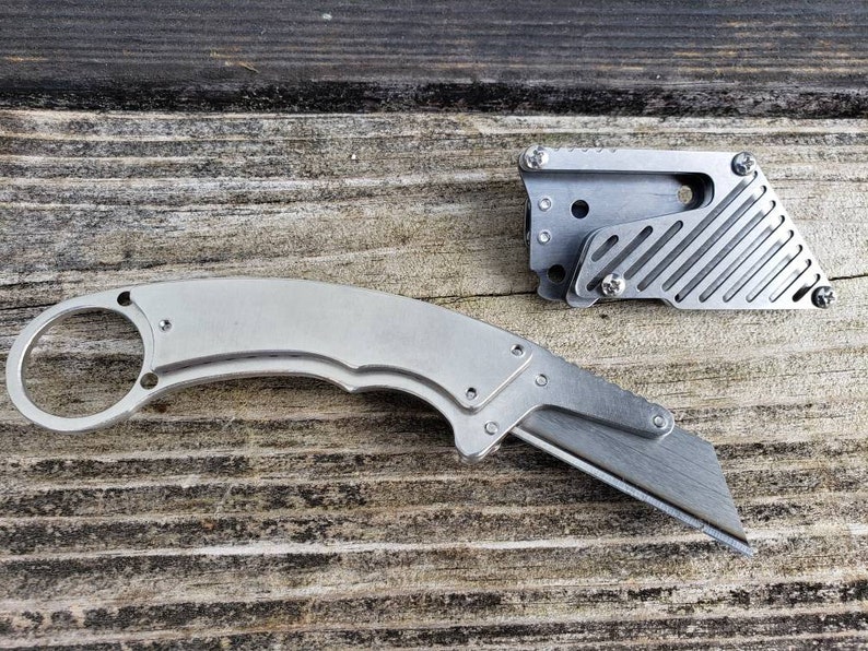 Karambit Utility Knife Fixed Blade Razor Unique Custom - Etsy