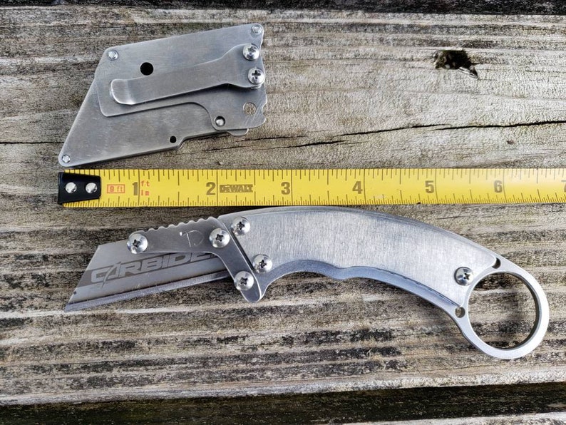 Karambit Utility Knife Fixed Blade Razor Unique Custom - Etsy
