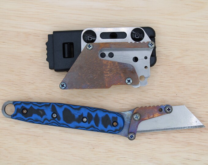 TD Tools Reverse Grip Style Angled Craft Utility Knife Flamed Blue ...