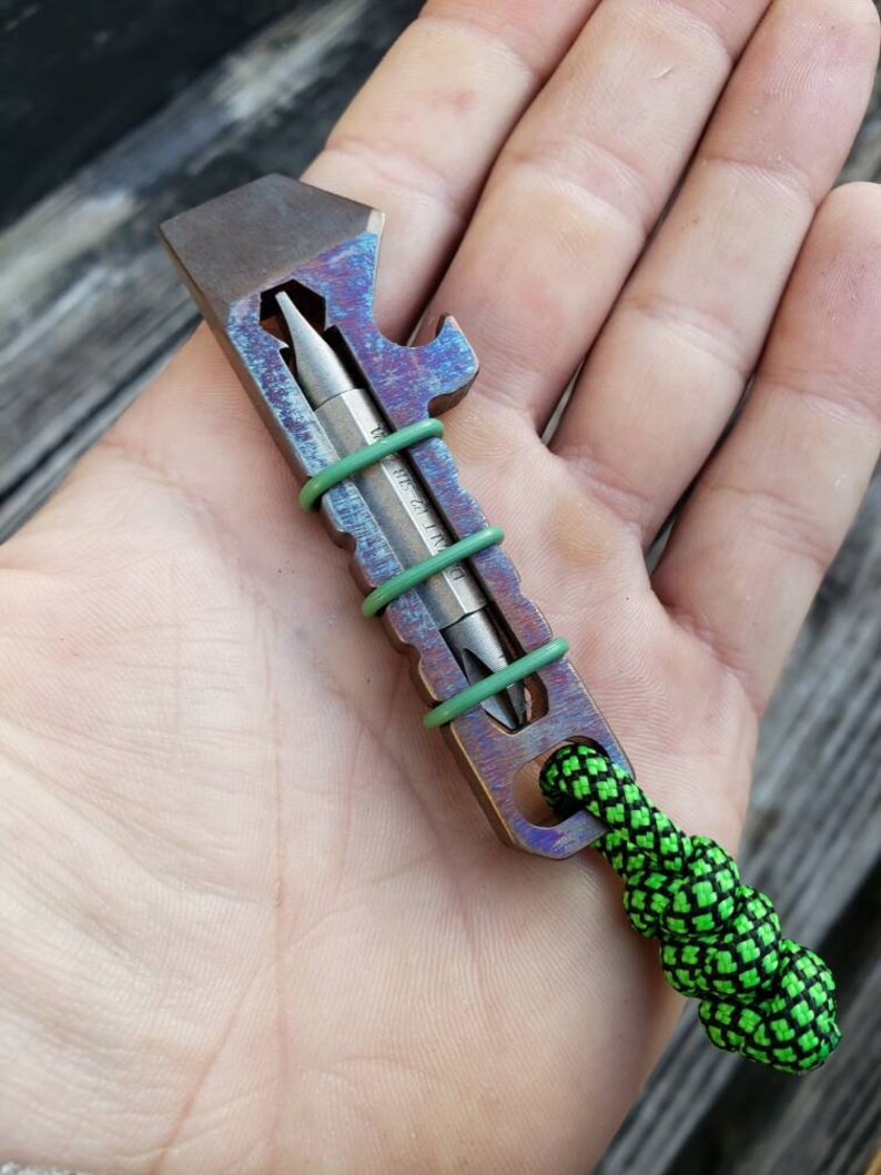 Mini Pry Bar Bottle Opener Keychain Stainless Steel EDC Every - Etsy