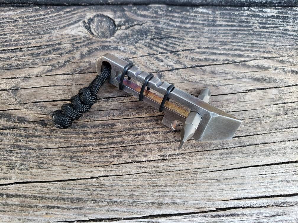Mini Pry Bar Bottle Opener Keychain Stainless Steel EDC | Etsy