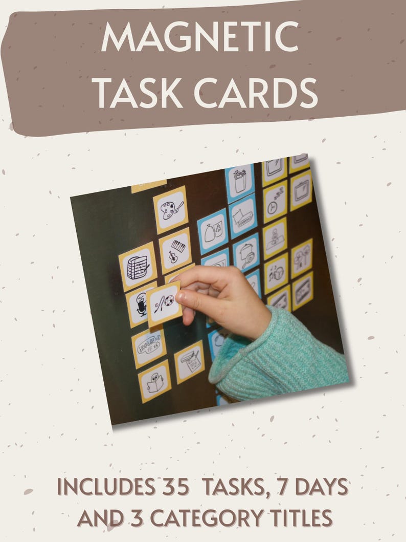 Kids Magnetic Visual Routine Board Child-centered Alternative Chore ...