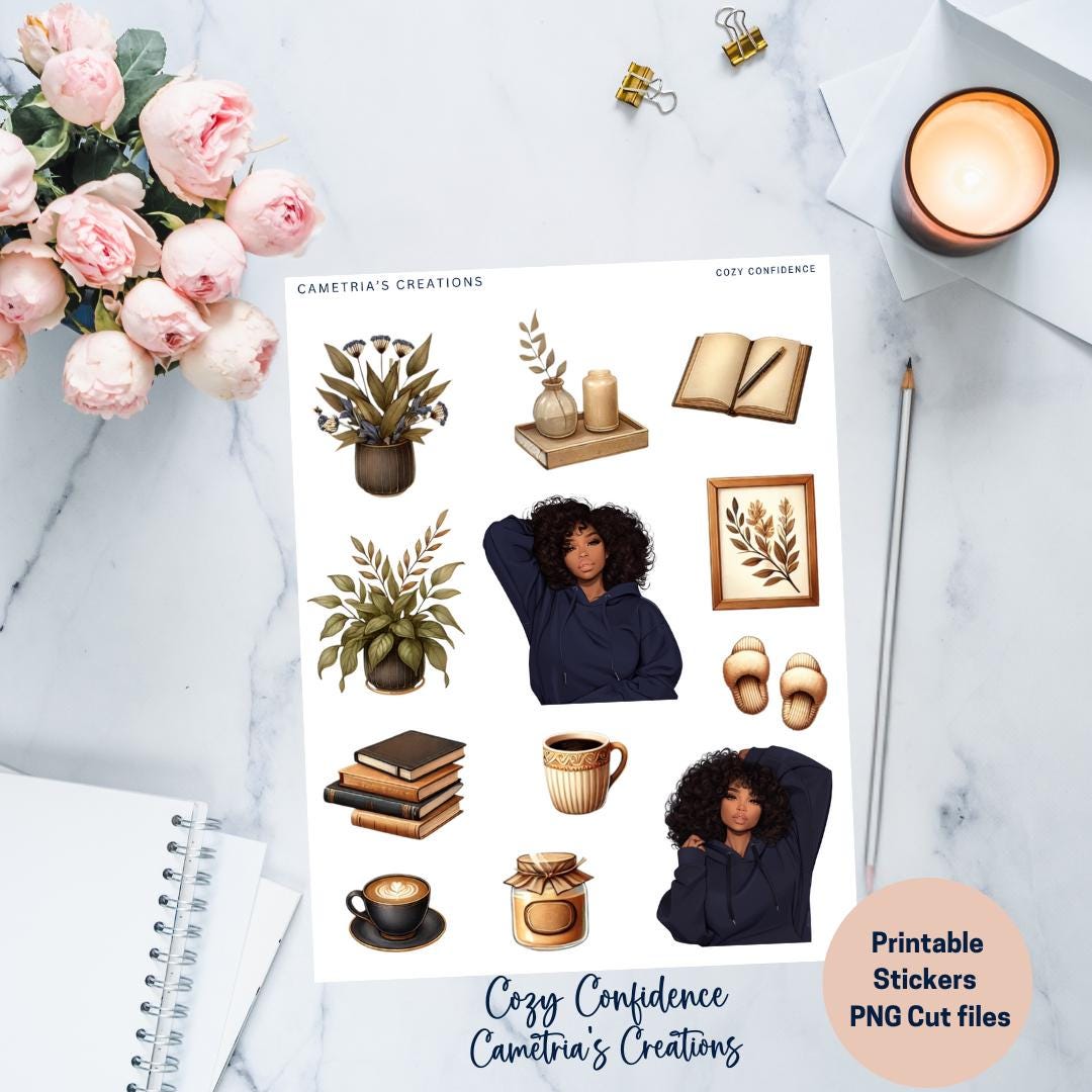 Printable Sticker Sheets – 8.5x11 PNG for Cricut, Transparent ...