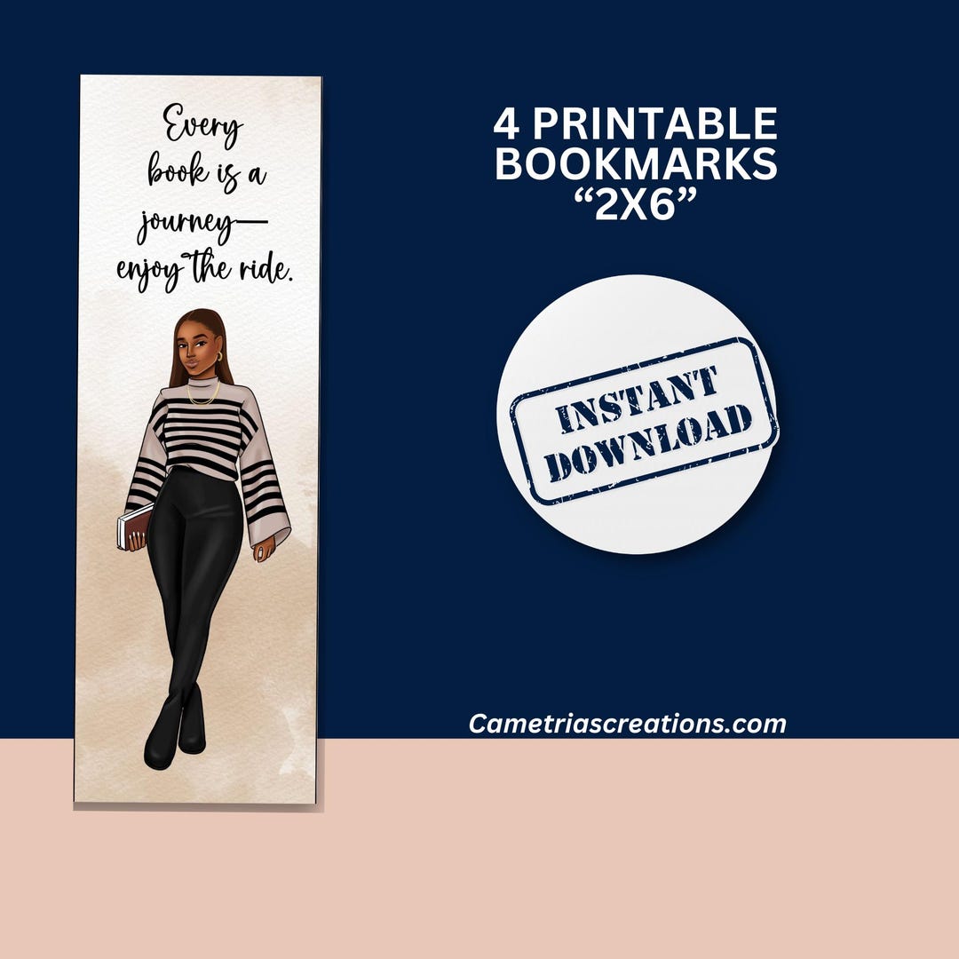 Printable African American Bookmarks | Inspirational Digital Bookmarks ...