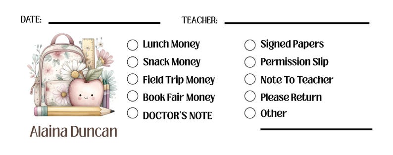 Printable Teacher-student Envelopes: Editable Classroom Communication ...