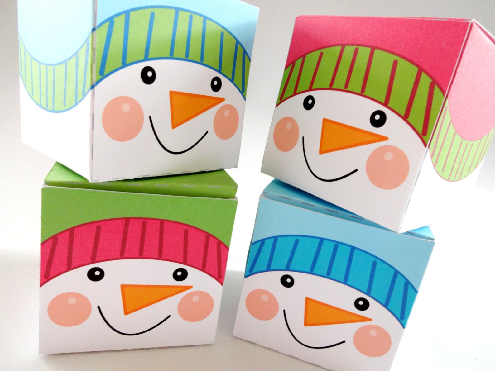Christmas Box Template Printable Snowman Gift Box Template Box Ornament ...