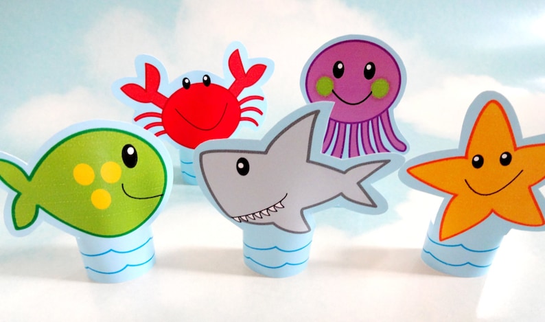 DIY Printable Finger Puppets - Under the Sea Characters PDF Download - Etsy