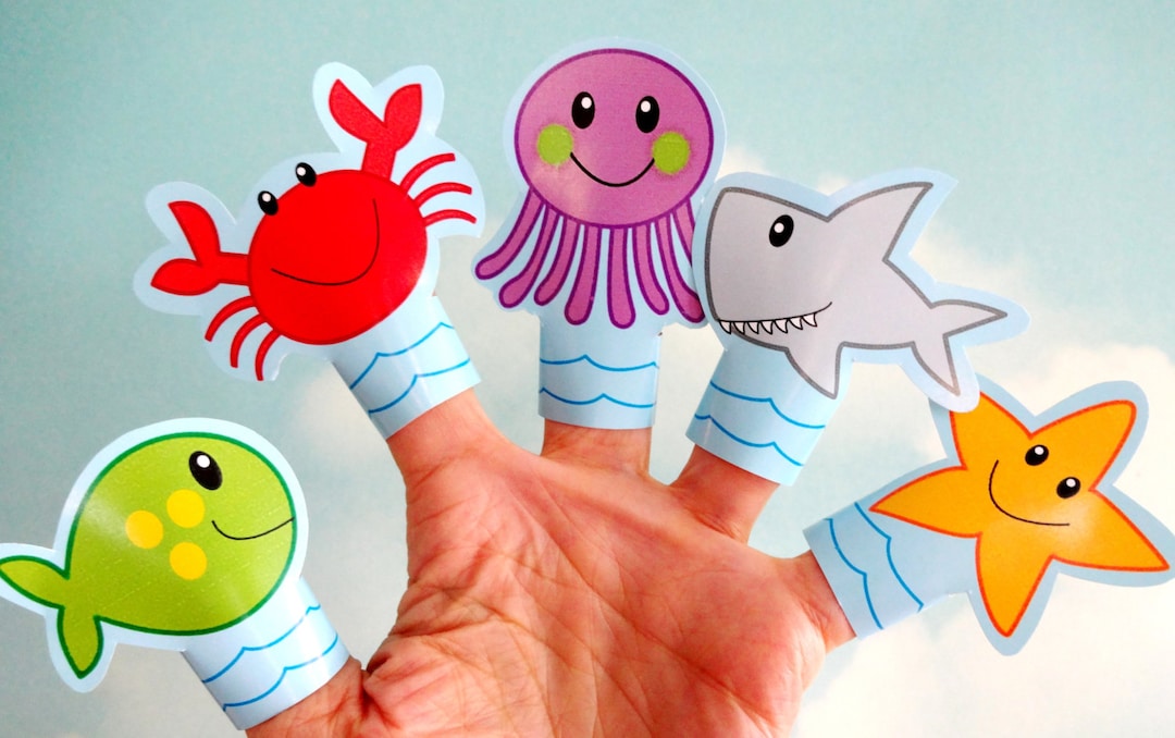 DIY Printable Finger Puppets - Under the Sea Characters PDF Download - Etsy