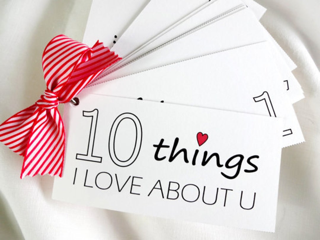 DIY 10 Things I Love About You Booklet - Printable - Etsy
