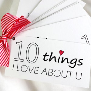 DIY 10 Things I Love About You Booklet - Printable - Etsy