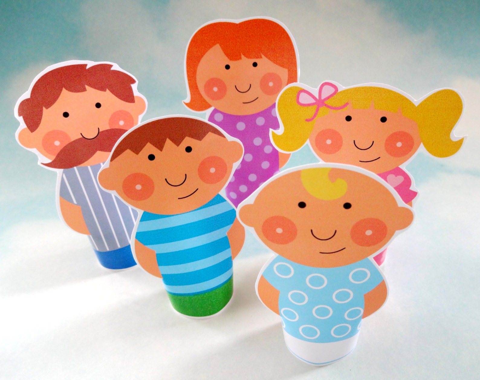 DIY Printable Finger Puppet Family PDF Printable Download - Daddy ...