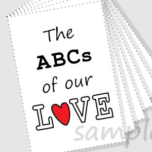 DIY Abcs of Our LOVE Booklet - Printable - Alphabet Letters A Thru Z - Etsy