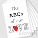 DIY Abcs of Our LOVE Booklet - Printable - Alphabet Letters A Thru Z - Etsy