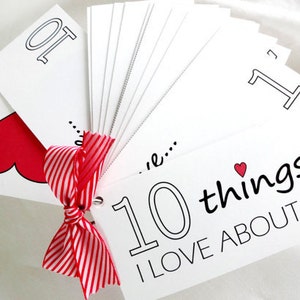 DIY 10 Things I Love About You Booklet - Printable - Etsy