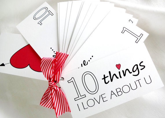 DIY 10 Things I Love About You Booklet - Printable - Etsy
