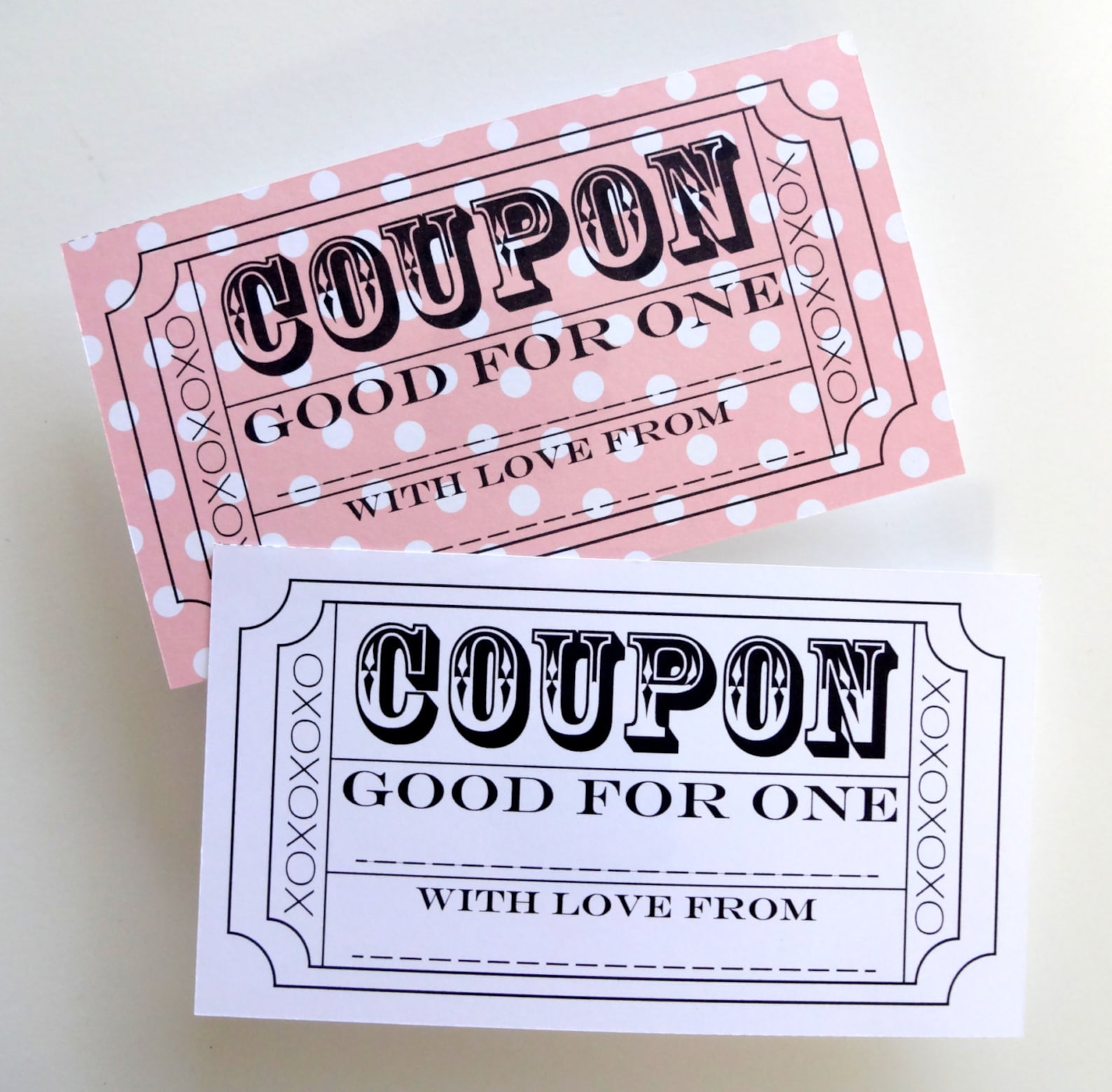 DIY Printable Coupon XOXO - Etsy