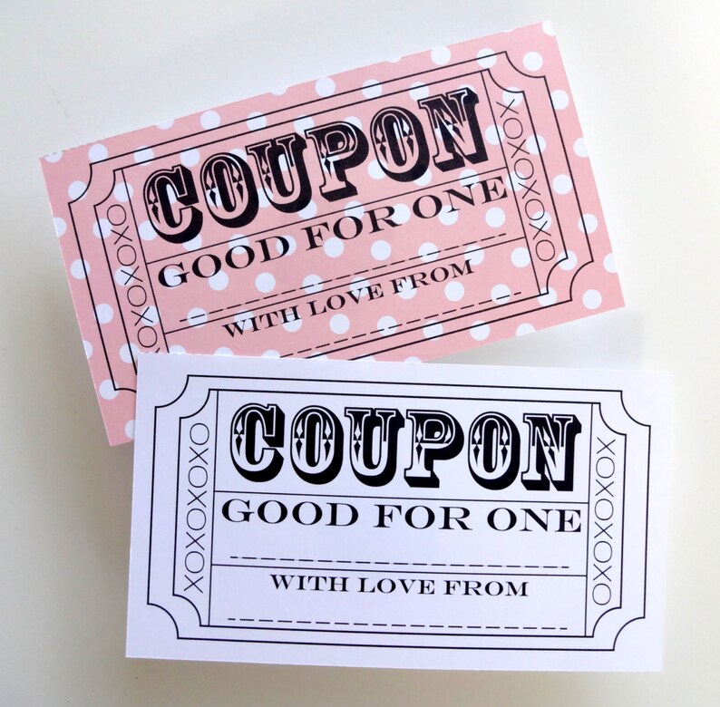 DIY Printable Coupon XOXO | Etsy