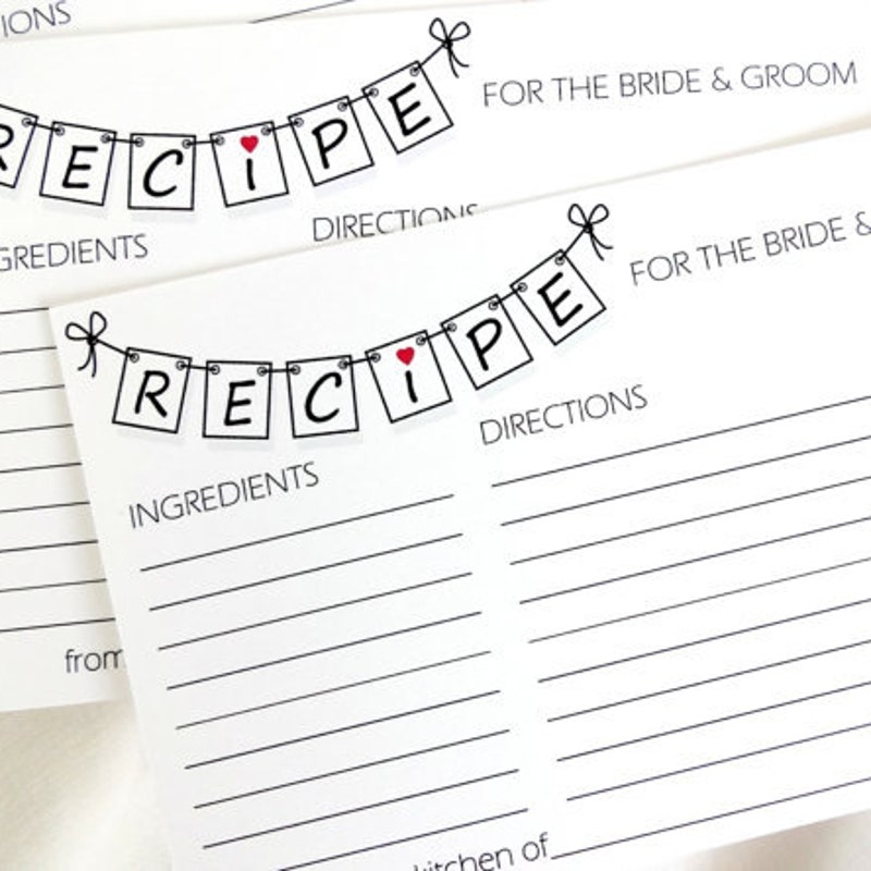 Recipe for the Bride - Etsy