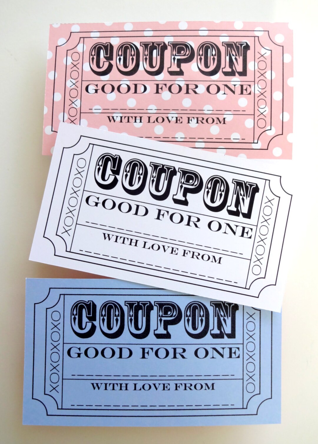 DIY Printable Coupon XOXO - Etsy