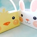 Easter Bunny Basket Chick Easter Basket Gift Box Template Printable ...