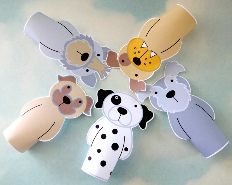 Dog Finger Puppets Diy Printable Dog Breed Puppets - Etsy
