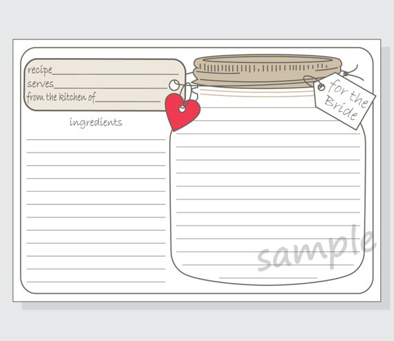 Mason Jar Card Template