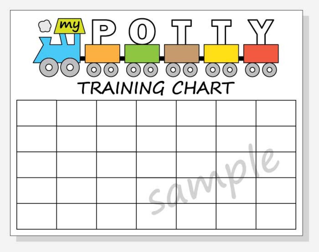 DIY Printable Potty Training Chart - Train Design for Boy Without Days ...