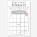 Baby Shower Bingo Printable Game Cards Mason Jar, Pink, Blue, Green ...