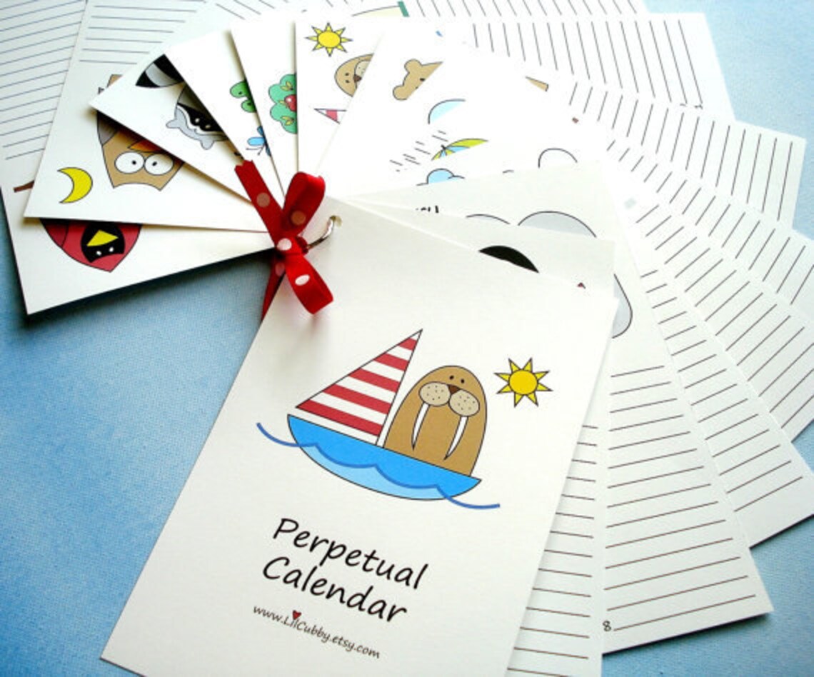 DIY Printable Perpetual Birthday Calendar PDF - Etsy