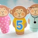 DIY Printable Finger Puppets - Five Little Monkeys Jumping on the Bed ...