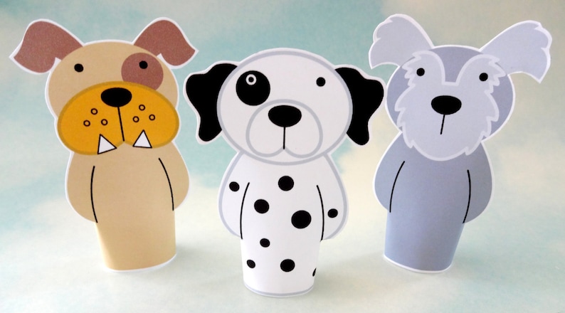 Dog Finger Puppets Diy Printable Dog Breed Puppets - Etsy